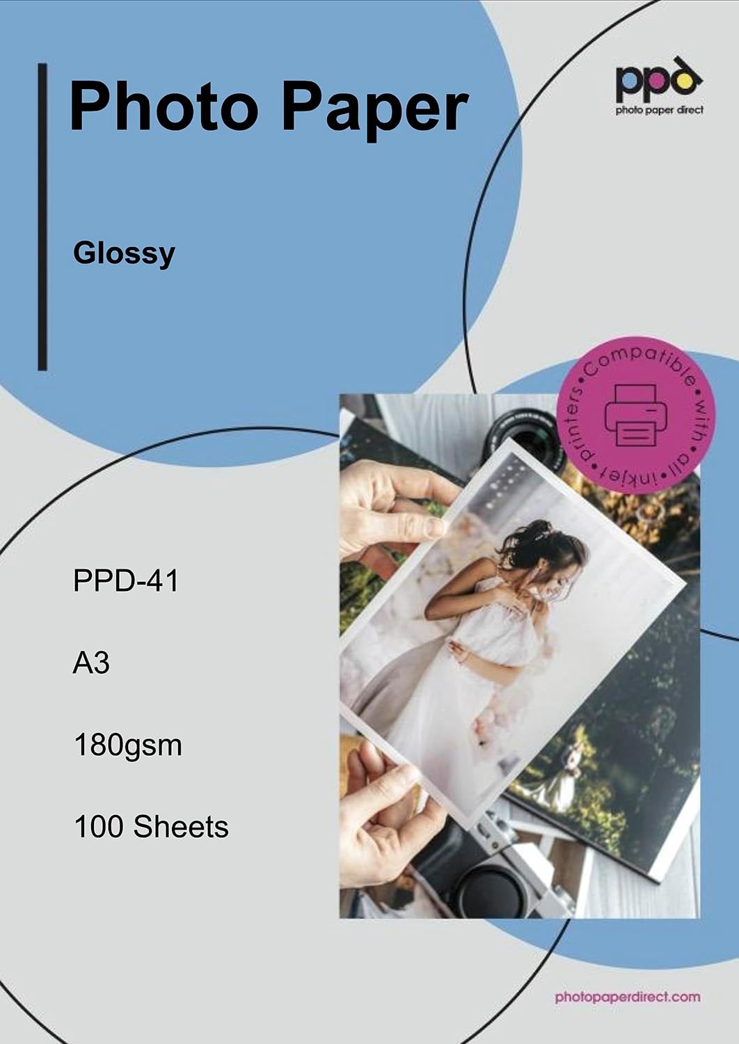 PPD Glossy Photo Paper for Inkjet Printer, A3 11 x 17 Heavyweight ...