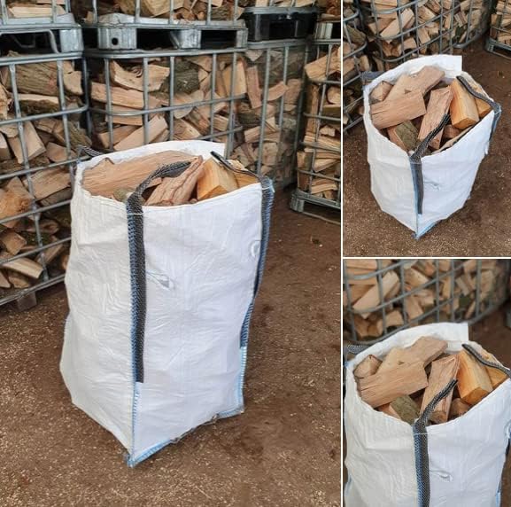 1 m3 Bag of Kiln Dried Hardwood Logs for Wood Burner, Stoves, Fire-pits ...