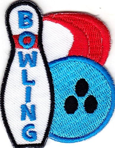 Amazon.com: SPORTS - "BOWLING" PATCH w/BOWLING BALL & PIN/Iron On ...