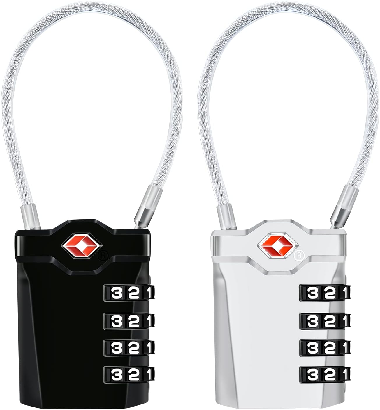 Amazon.com: Forge Luggage Locks TSA Approved 4 Pack 4 Colors, Small ...