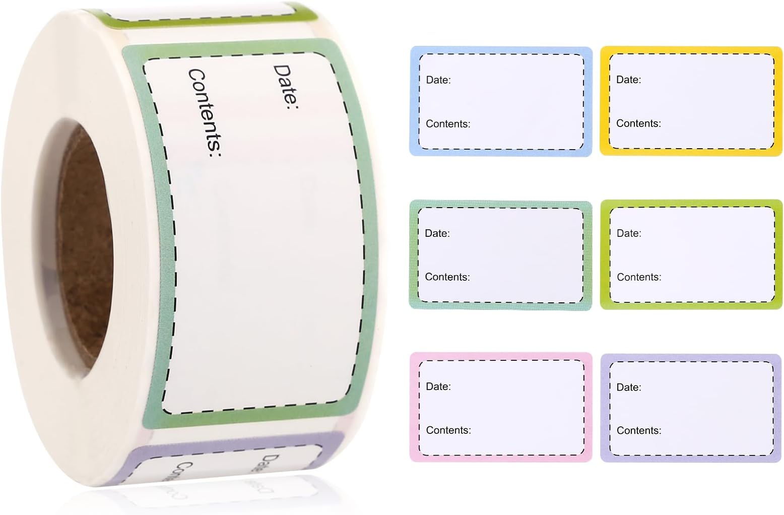 Amazon.com : 250Pcs Food Labels, 1.2 X 2in Removable Labels for Food ...