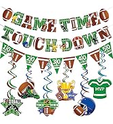 Amazon.com: Football Party Decorations - Game Time Touch Down Banner ...