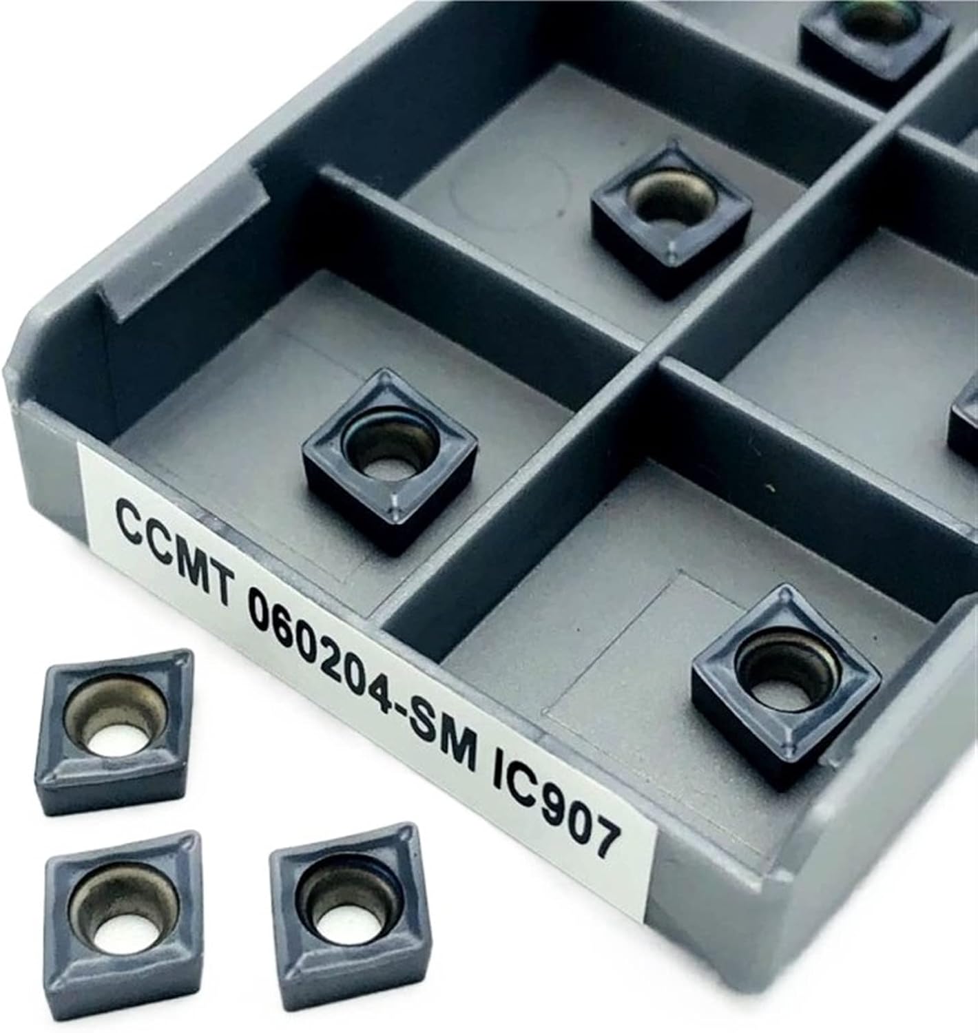 Amazon.com: Carbide Insert External Turning Tool CCMT060204 SM IC907 ...