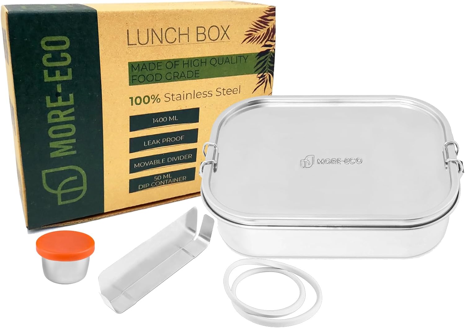 Amazon.com: Stainless Steel Lunch Box for Adults, 1400ML/47oz Bento Box ...
