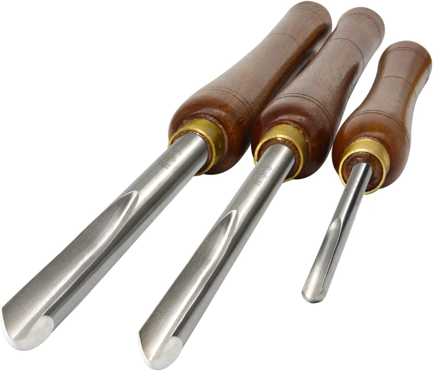 Robert Sorby 67HS 6 Piece Lathe Turning Set with 3/4" Spindle Roughing Gouge, 3/8" Spindle Gouge ...