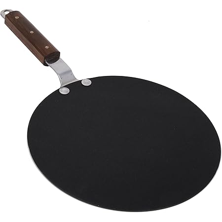 India Bazaar CONCAVE MS Black Iron TAWA Wire Handle/PAN Iron Crepe ...