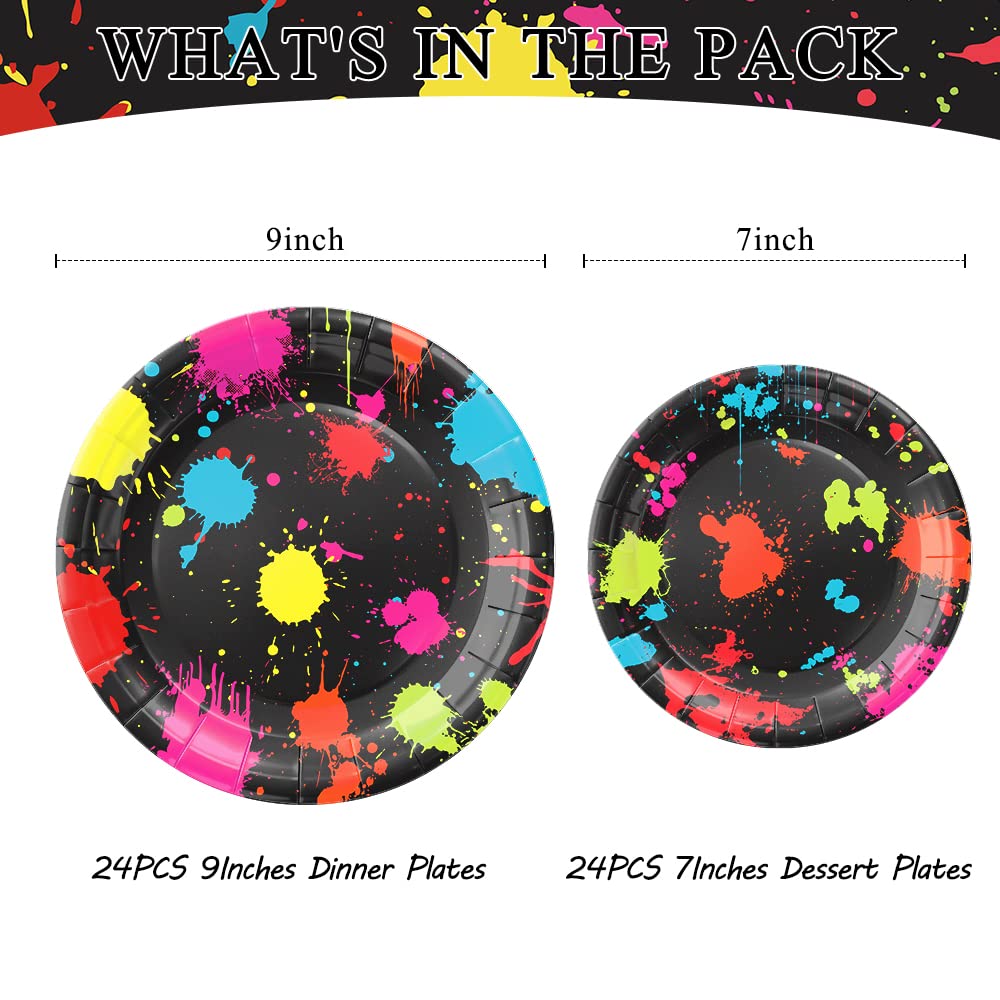Snapklik.com : Glow Party Supplies, Neon Party Decorations, Neon Plates ...