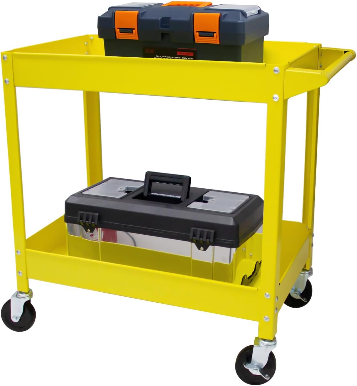 Amazon.com: Generic 2 Tier Utility Service Cart 300 lbs, Steel Rolling ...