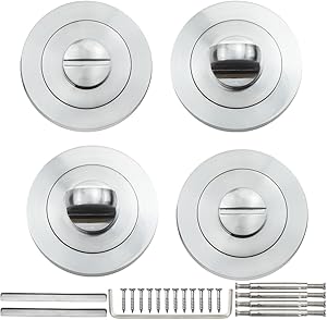 Bwintech 2 Pair 52MM Satin Chrome Bathroom Escutcheon Polished Nickel ...