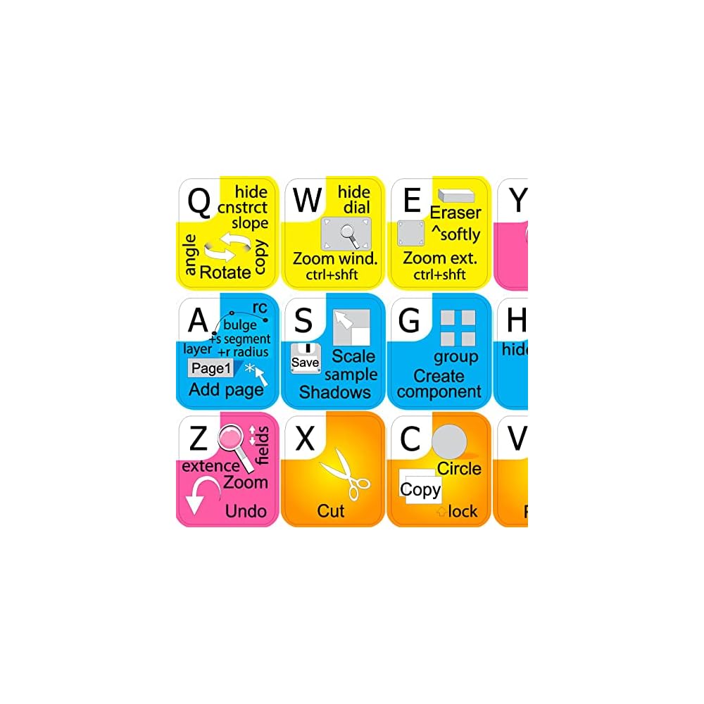 NEW TRIMBLE SKETCHUP KEYBOARD LABELS LAYOUT for Australia | Ubuy