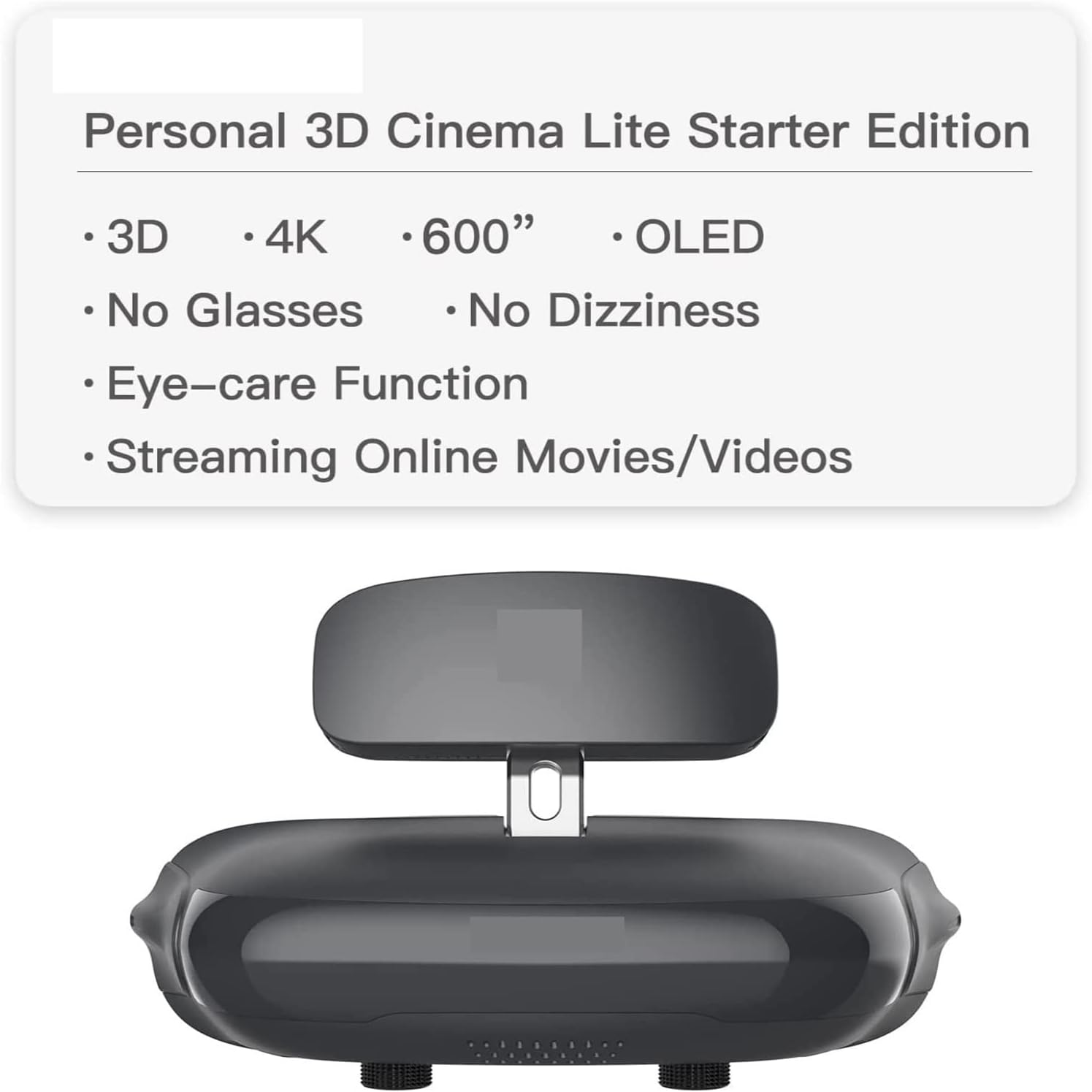 Amazon.co.jp: D3コントローラー付きVRヘッドセット、3Dシアターゴーグルは4K Blu-Rayプレーヤー1920x1080x2 ...
