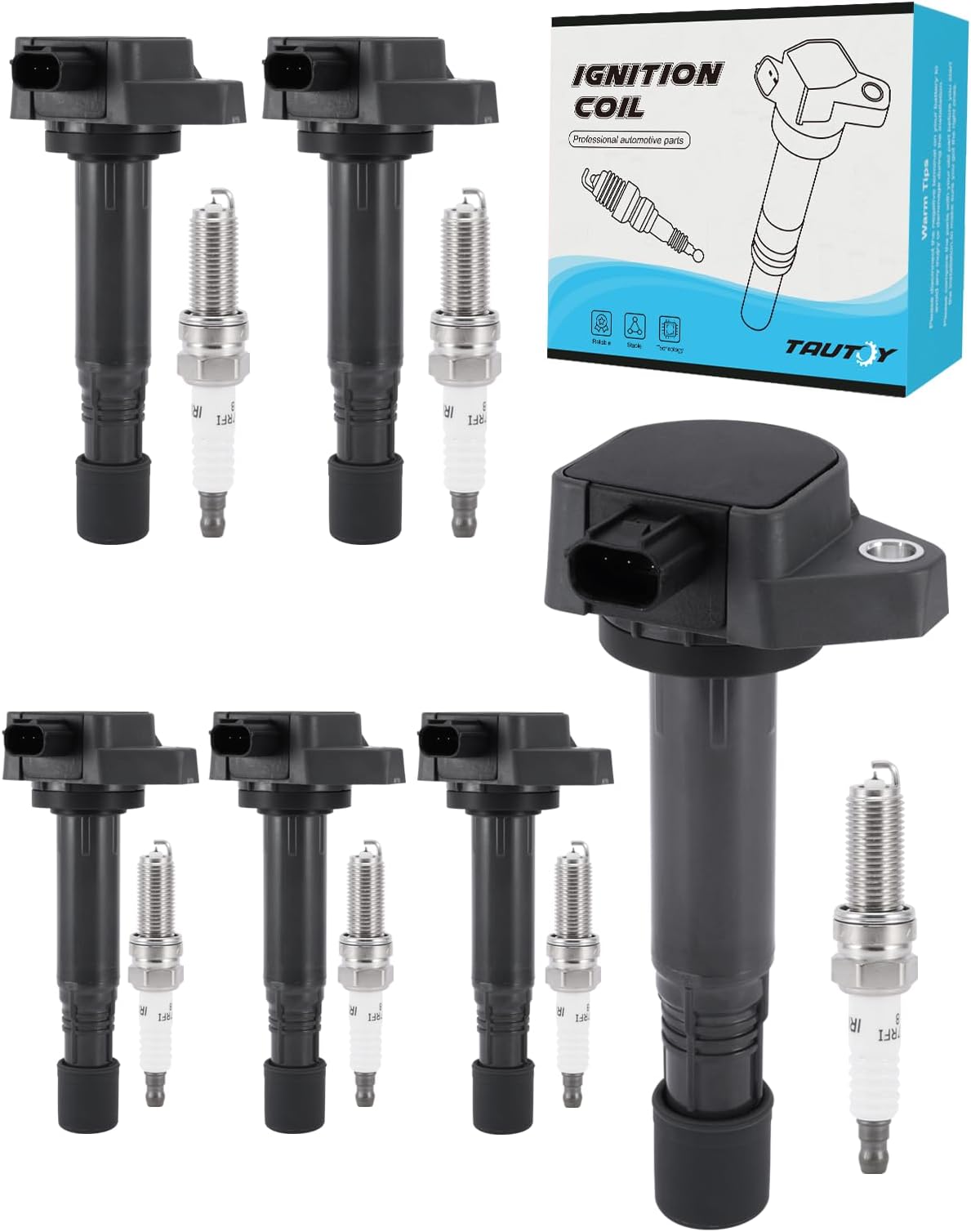 Amazon.com: TAUTOY UF624 (3.5L 3.7L) Ignition Coil with Spark Plug For ...
