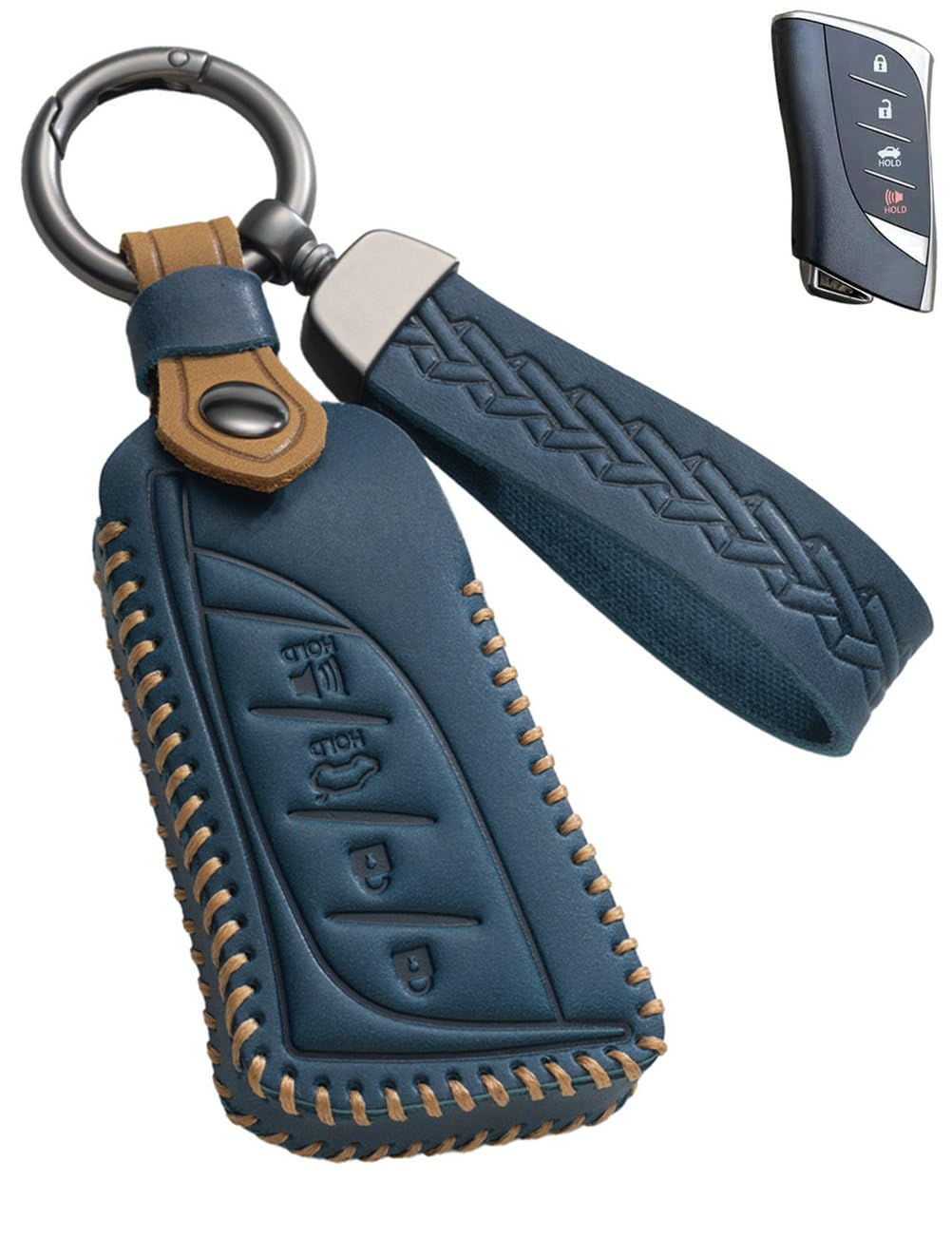 Amazon.com: YINEOR for Lexus Key Fob Cover Leather Car Key Case ...