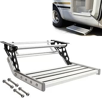 Amazon.com: Truck Camper Steps RV Step Assembly, Folding Manual ...