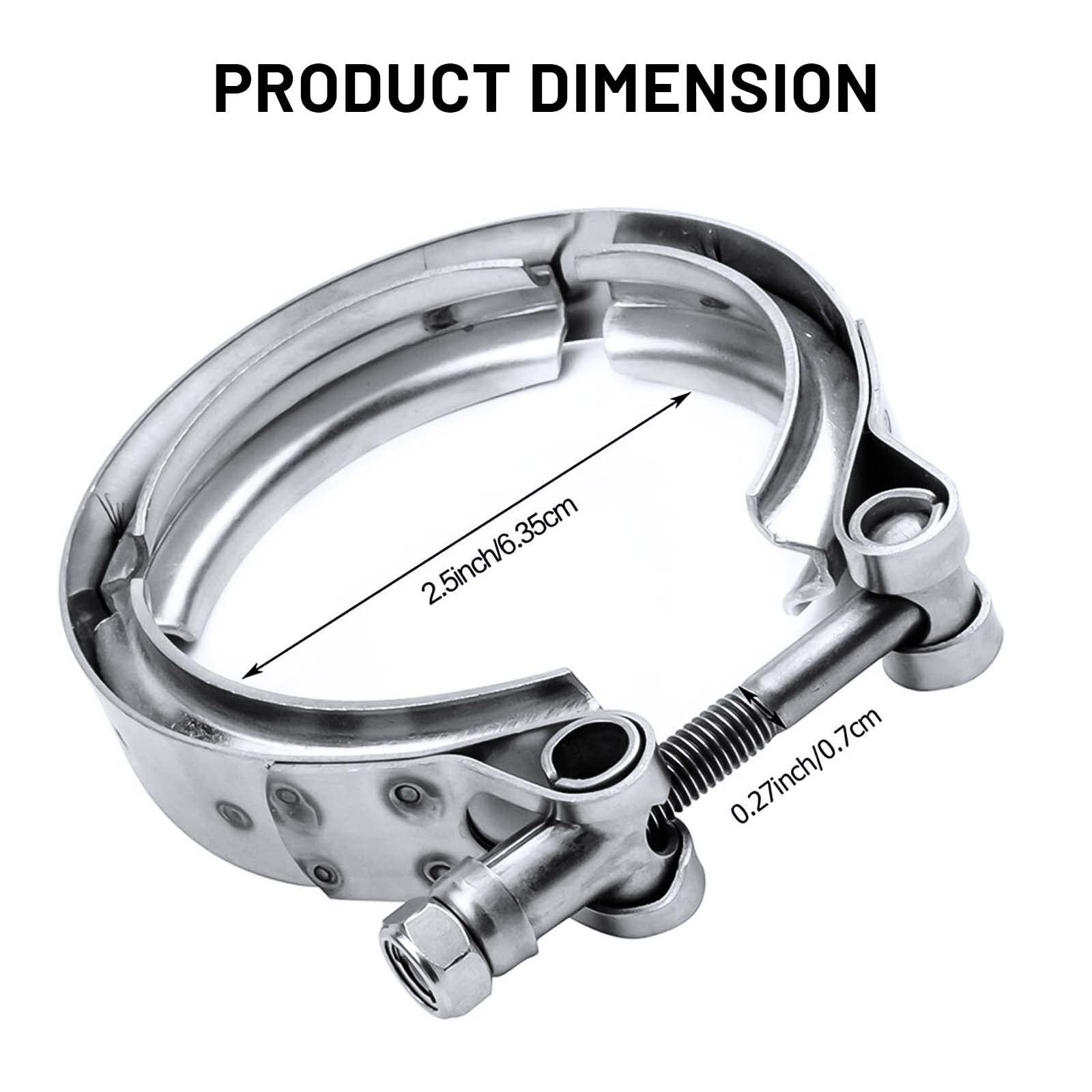 Snapklik.com : 3 Inch Stainless Steel V Band Clamp