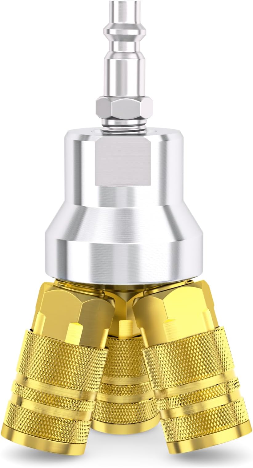 Air Hose Connector 2 Way Air Hose Splitter G1/2 Thread Air Compressor ...