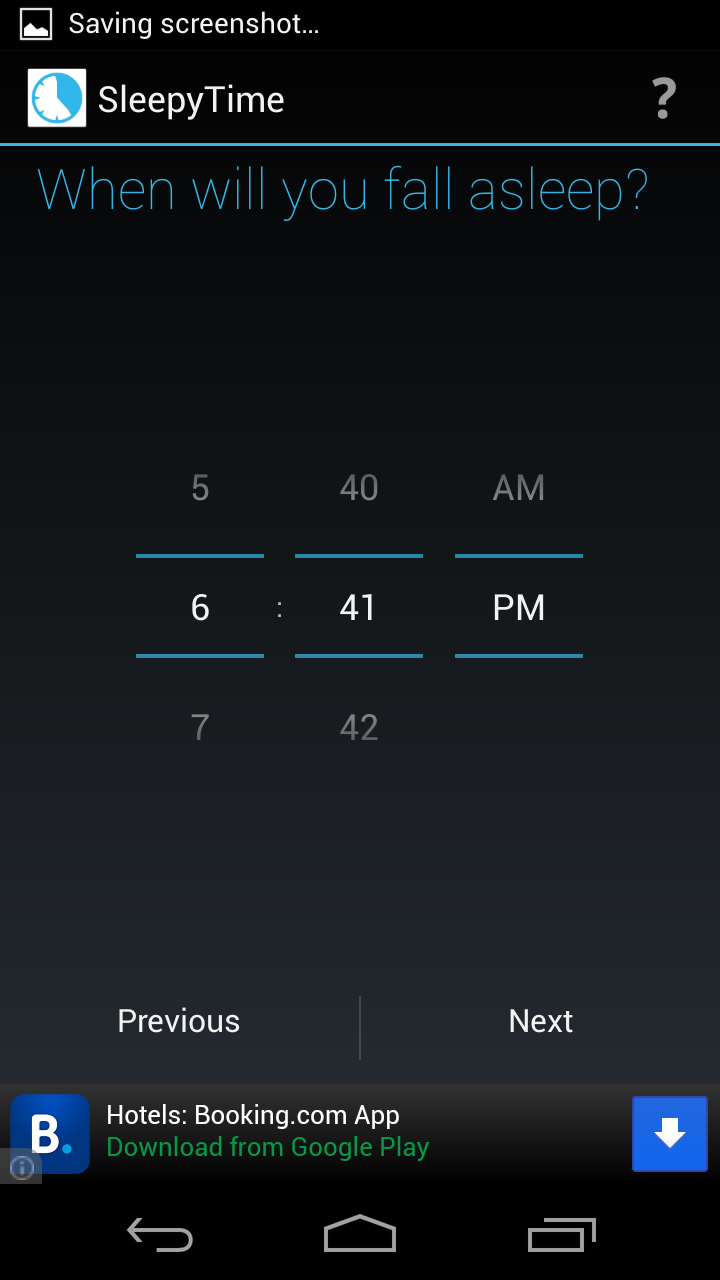 Aplicación SleepyTime Bedtime Calculator en Amazon Appstore
