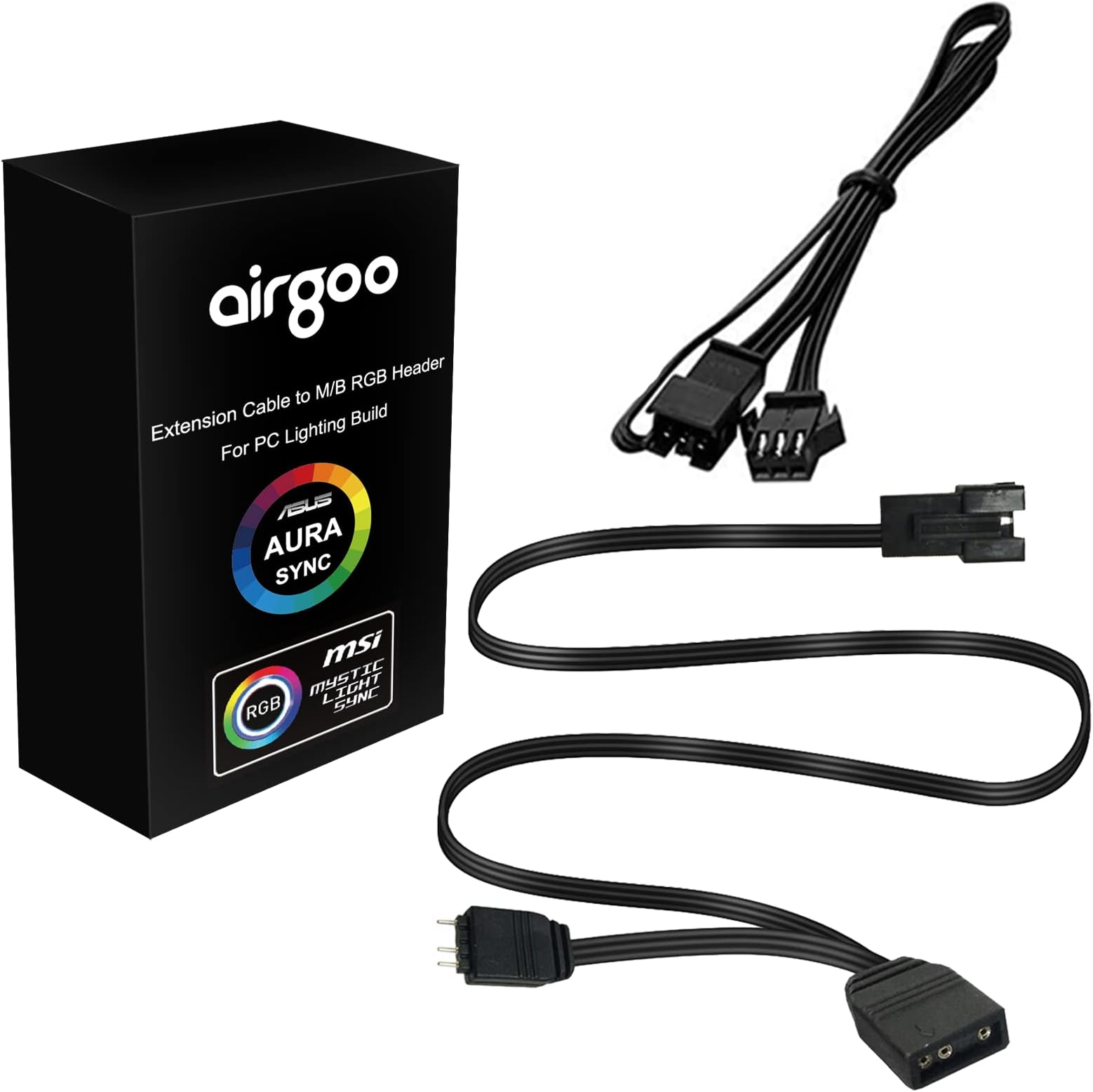 Amazon.com: airgoo Cable adaptador ARGB de 5V 3Pin, para placas base 5V 3-pin argb cabecera ...