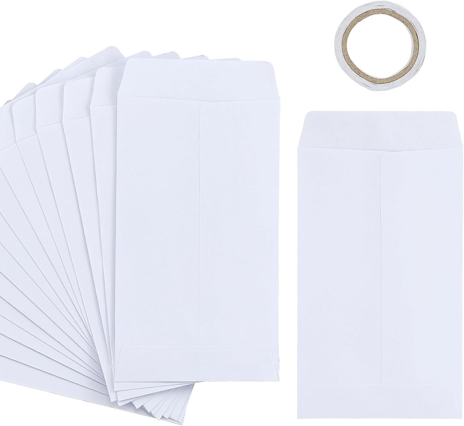 ZCYKJ 100Pcs Small White Envelopes, Mini Seed Envelopes Seed Packets ...