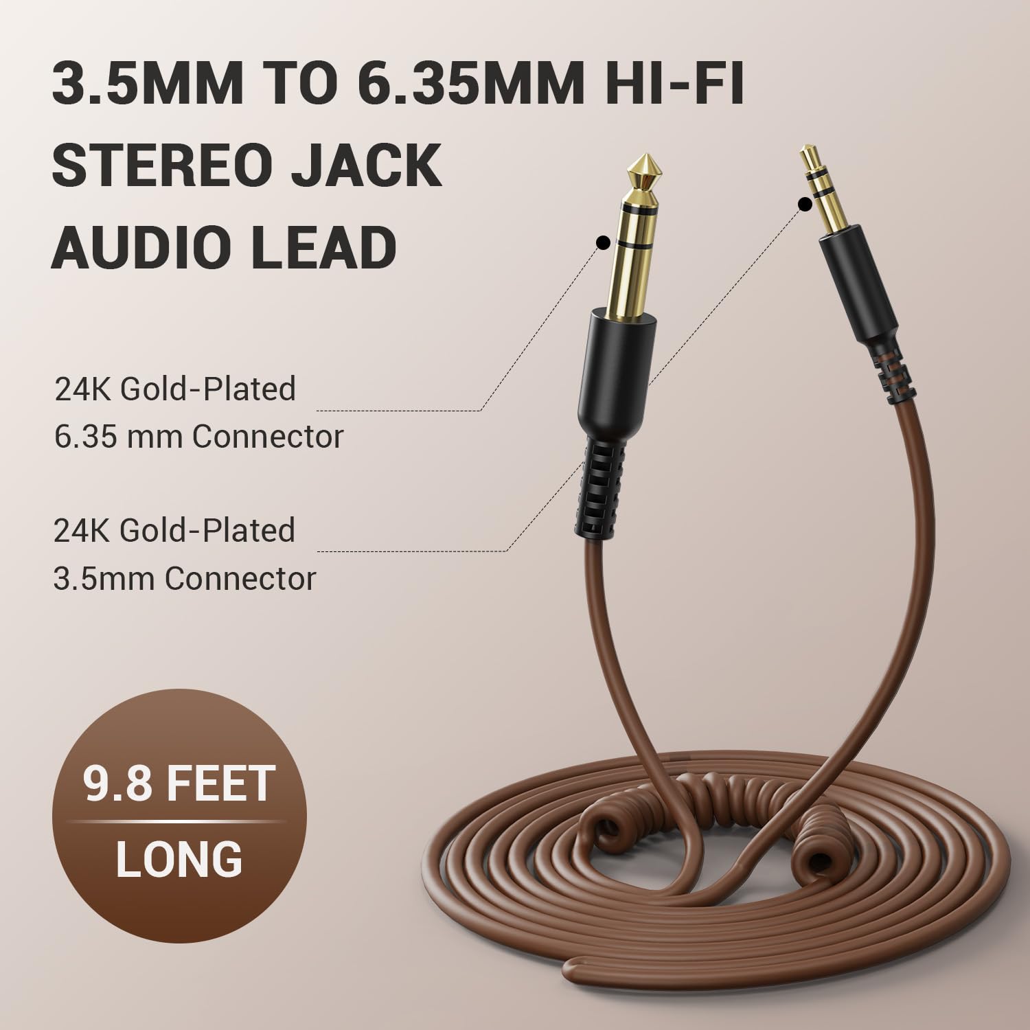 Snapklik.com : 6.35mm To 3.5mm Cable For Pro-30