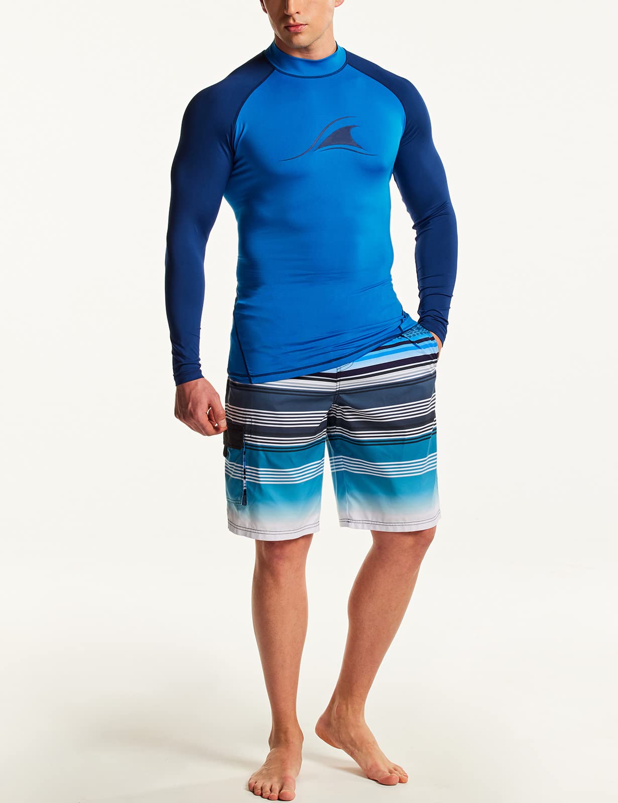 Snapklik.com : Mens UPF 50+ Long Sleeve Rash Guard, UV/SPF Quick Dry ...