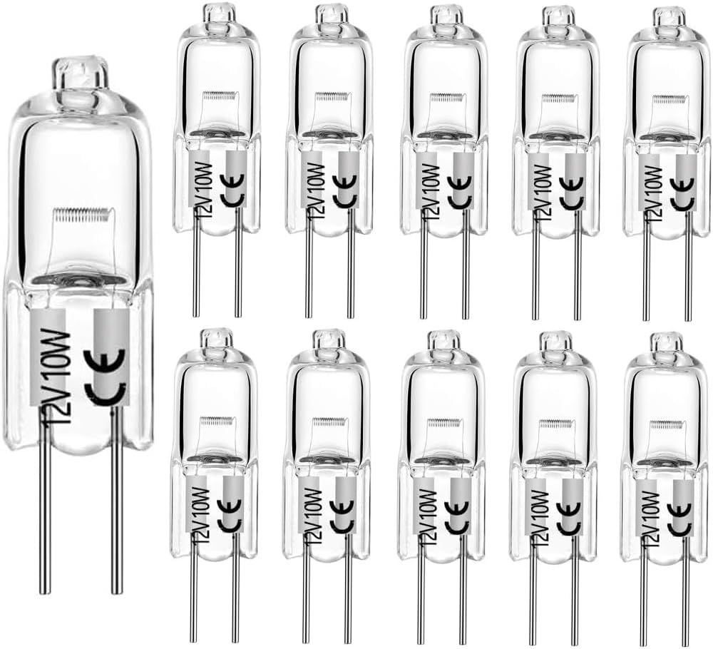 Suithink 12 Pack Halogen G4 Dimmable 12V Bi-pin Base Light Bulb, 10W ...