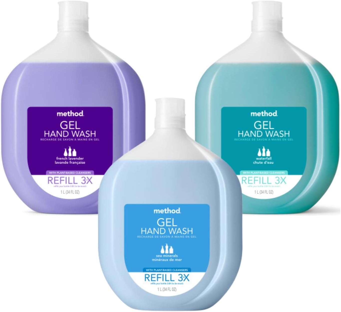 Amazon.com : Method Gel Hand Soap Refill Variety Pack, 1 Waterfall, 1 ...