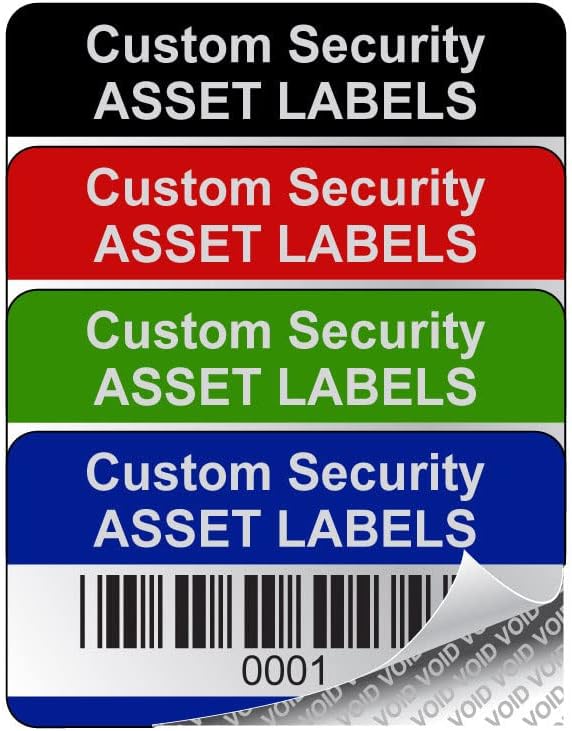 2000 Personalised Custom Security Asset Barcode Labels - 38mm x 20mm ...
