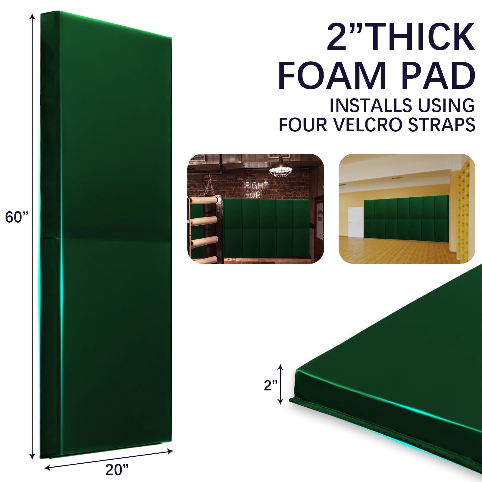 Snapklik.com : PROGOAL 60"/72" High Gym Wall Padding 2" Thick Foam ...