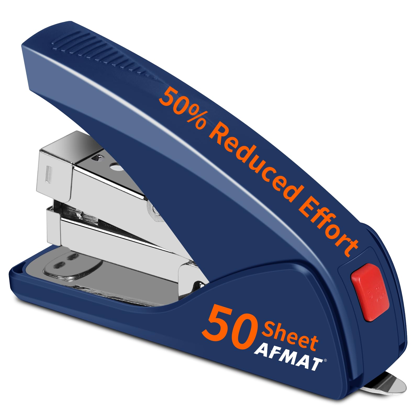 Amazon.com : AFMAT Effortless Stapler for Desk, 50 Sheet Capacity, Low ...