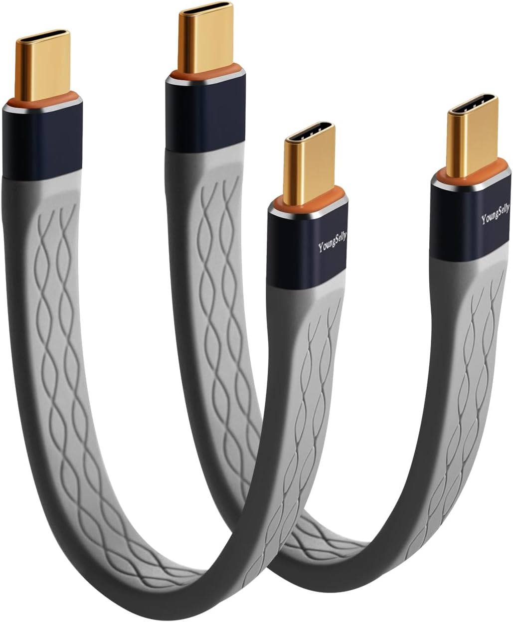 Amazon.com: YoungSelly 2Pack Male to Male 0.4Ft USB C Flex Adapter ...