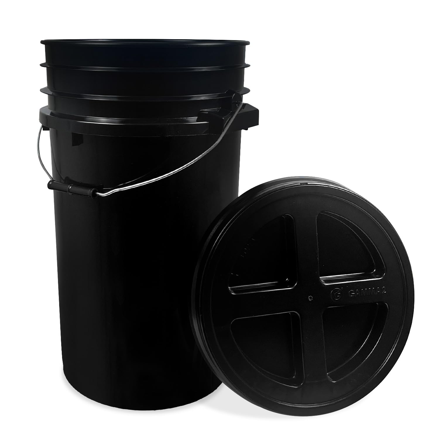 Amazon.com: ePackageSupply, 7 Gallon Black Bucket with Black Gamma ...