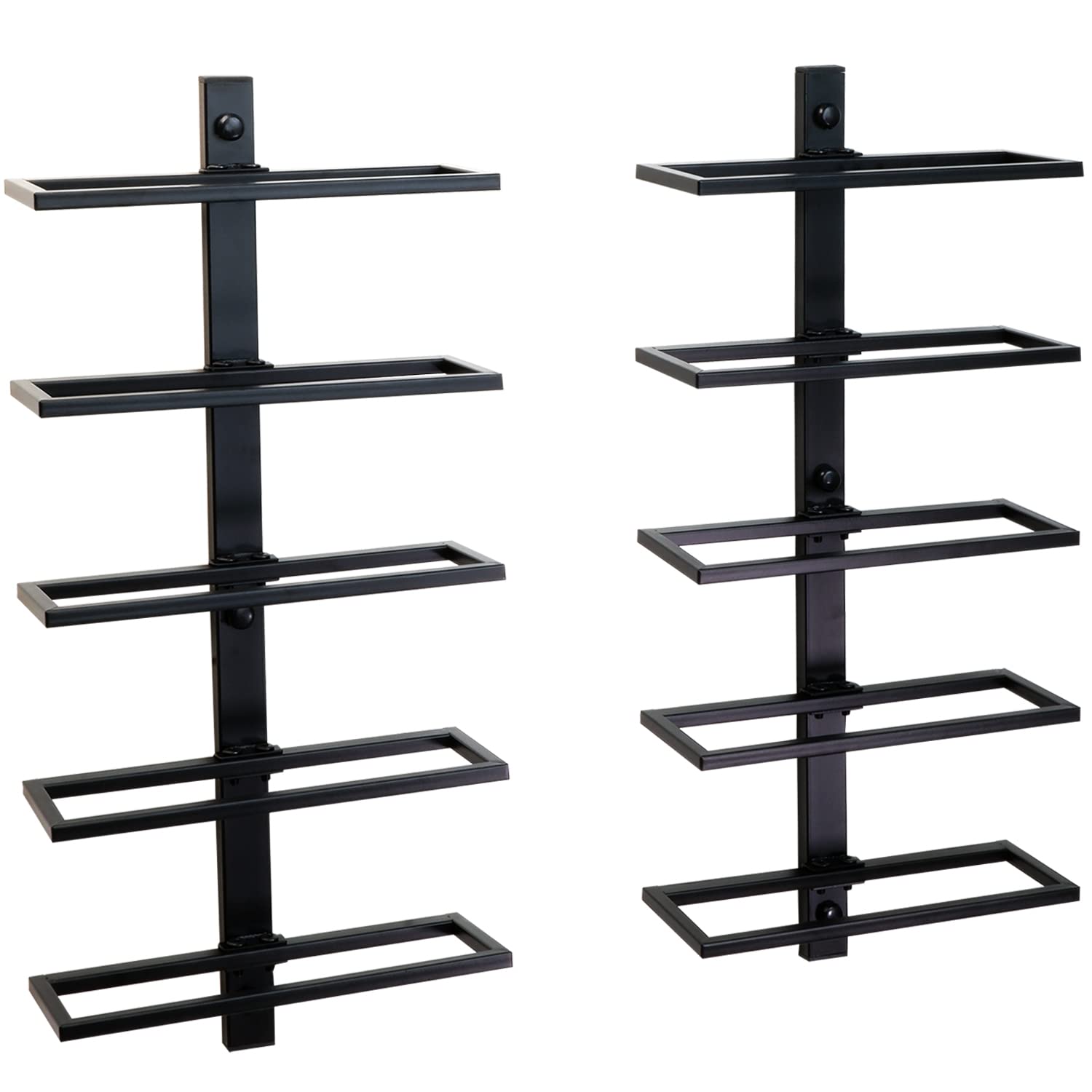 Farmhouse Vertical Wall Mounted Wine Rack, Industrial Metal Wine Holder ...