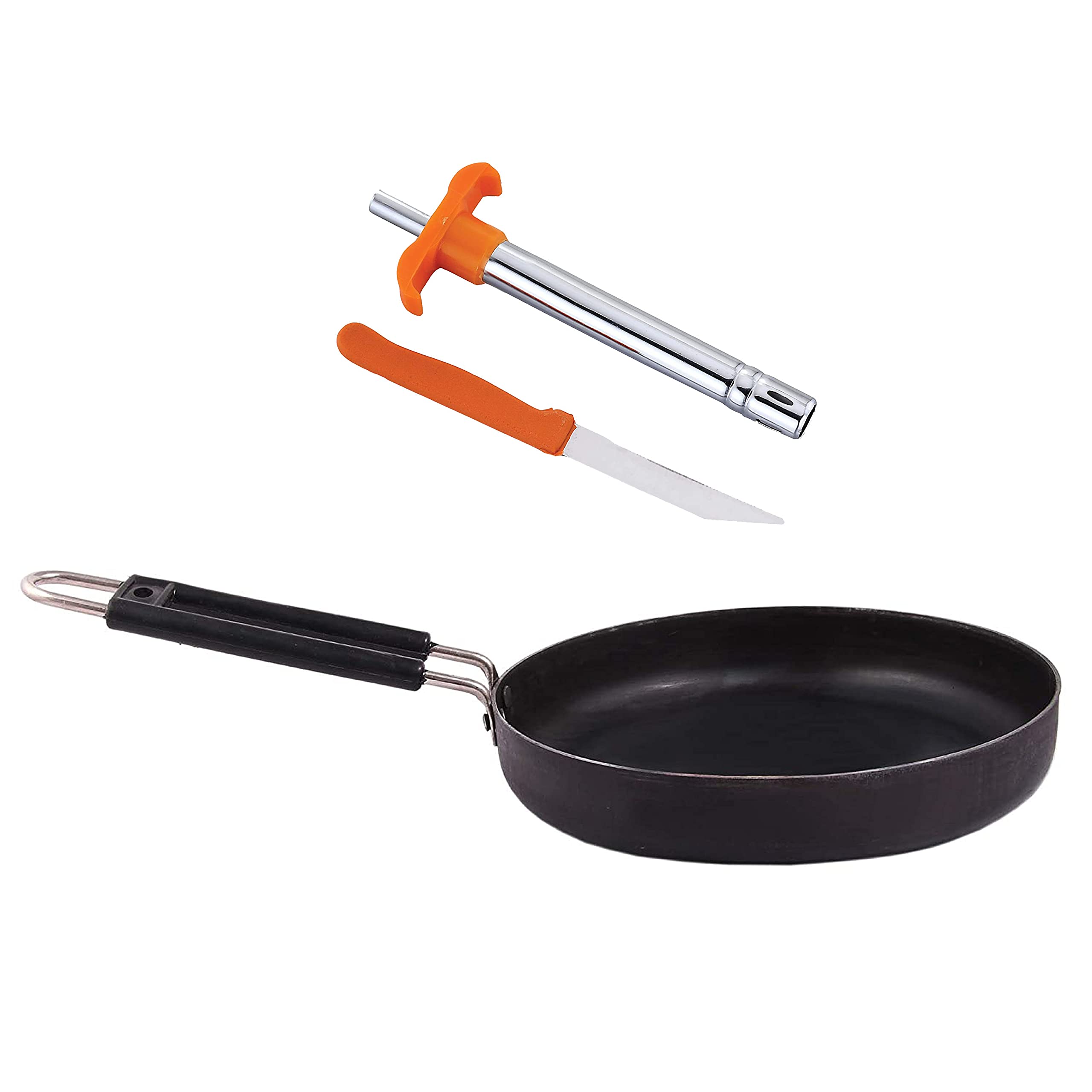 Buy KITCHEN SHOPEE Iron Cookware Set Pre-Seasoned deep Fry for Cooking ...