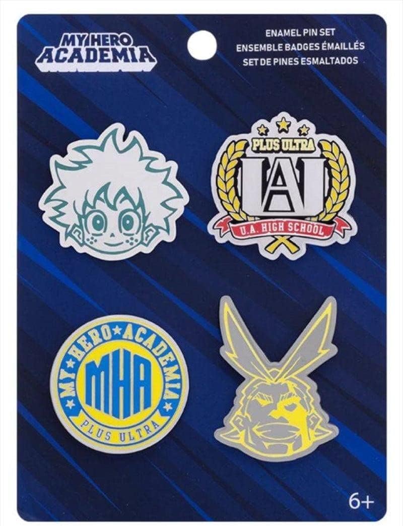 Loungefly FUNKO 4 Pack PIN SET: MHA - U.A. High School - UA HIGH - My ...
