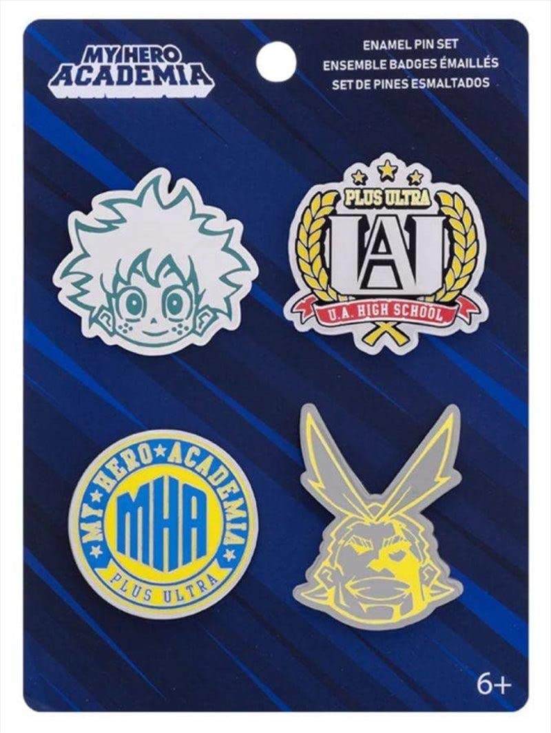 Loungefly FUNKO 4 Pack PIN SET: MHA - U.A. High School - UA HIGH - My ...