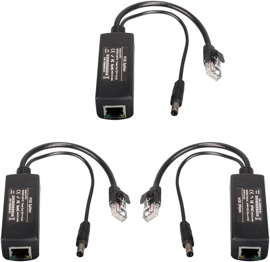 POE Splitter,COOSO Passive POE Splitter 24V to 12V Compatible with Most ...