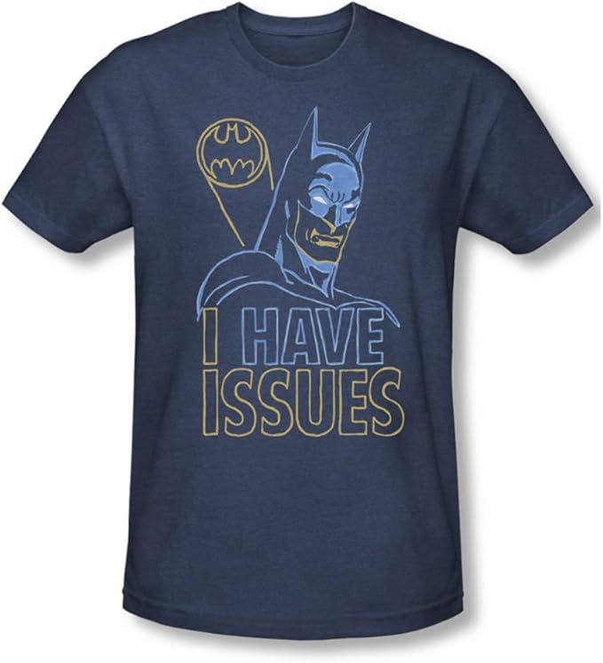 Dc Comics - Mens Issues T-Shirt In Navy : Amazon.co.uk: Fashion
