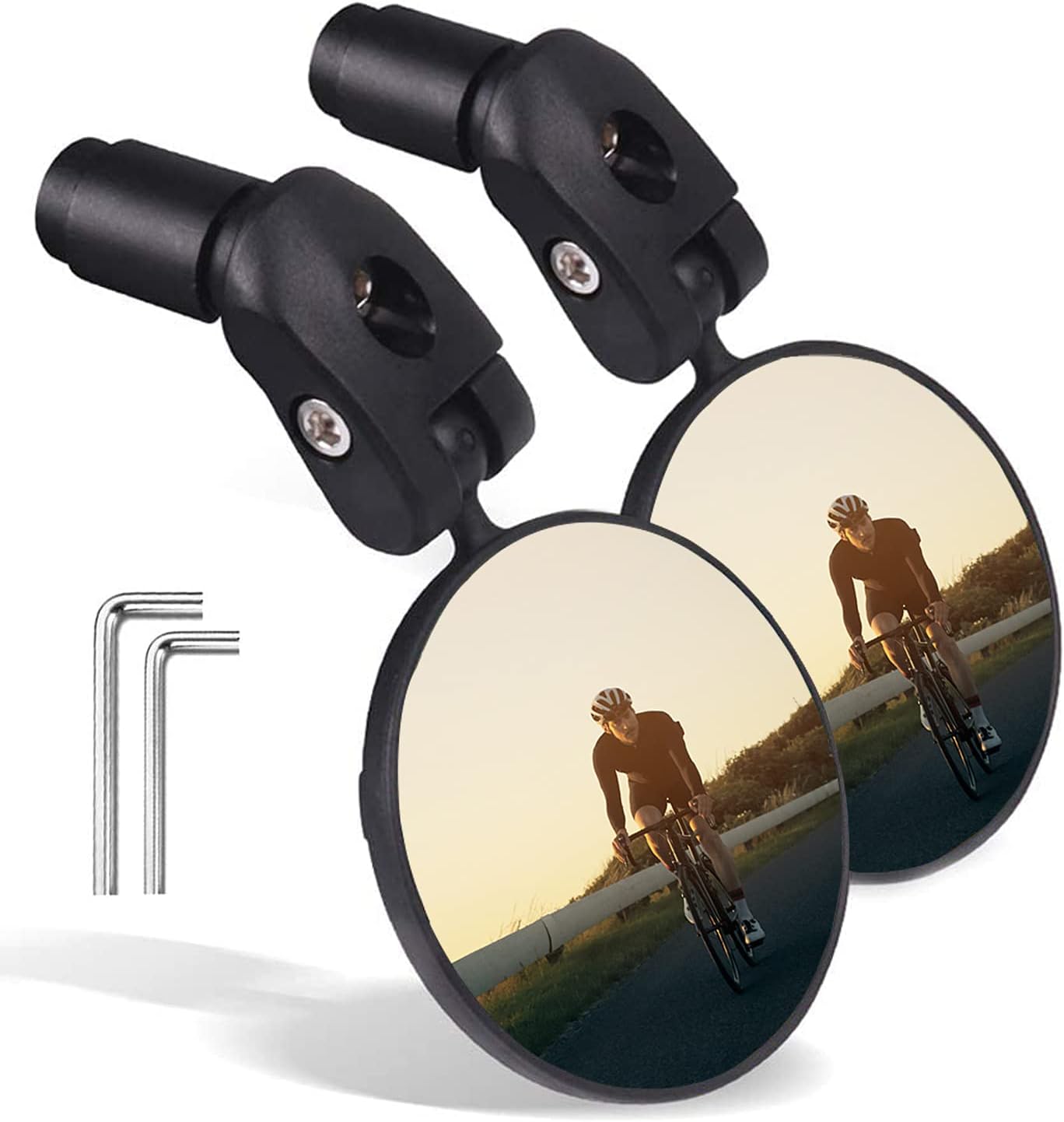 Amazon.com: Handlebar Bike Mirror, Bicycle Rearview Mirror, HD Safety ...