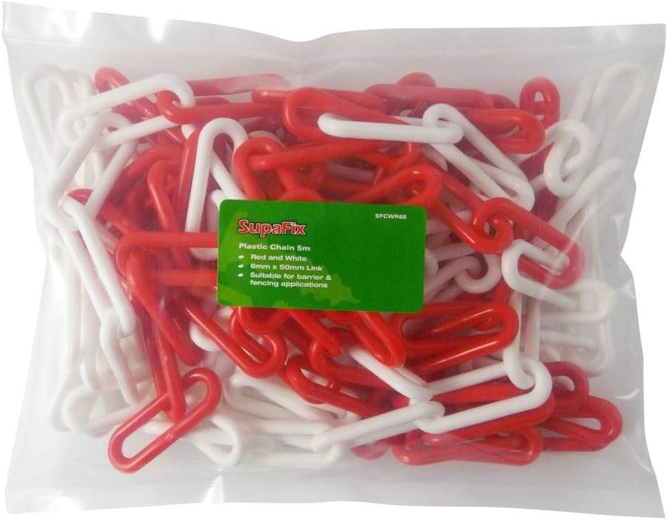 Amazon.com: SupaFix Plastic Chain (16.4ft) (Red/White) : Industrial ...