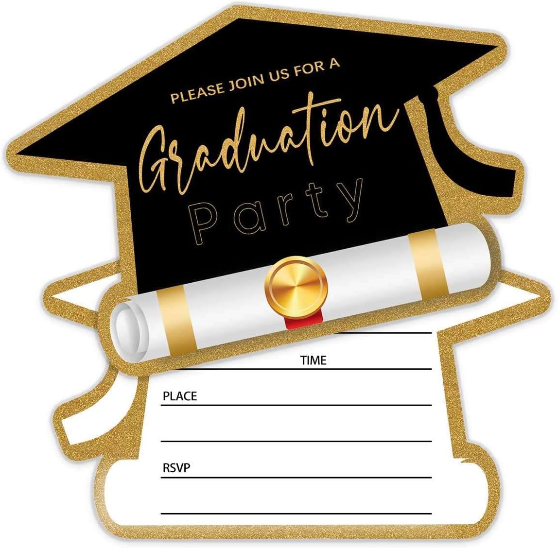Amazon.com : SHLINCO Invitations for Graduation Party with Envelopes ...