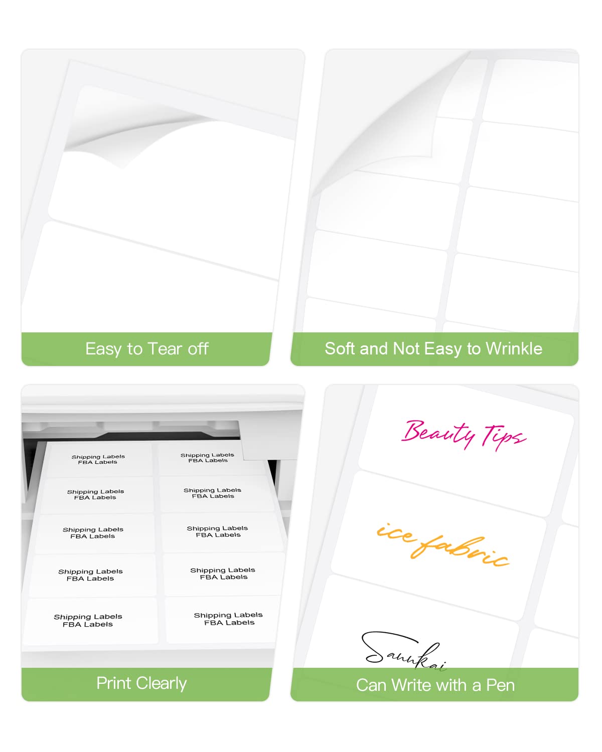 Snapklik.com : Address Labels, 2" X 4" NELKO Shipping Address Labels ...