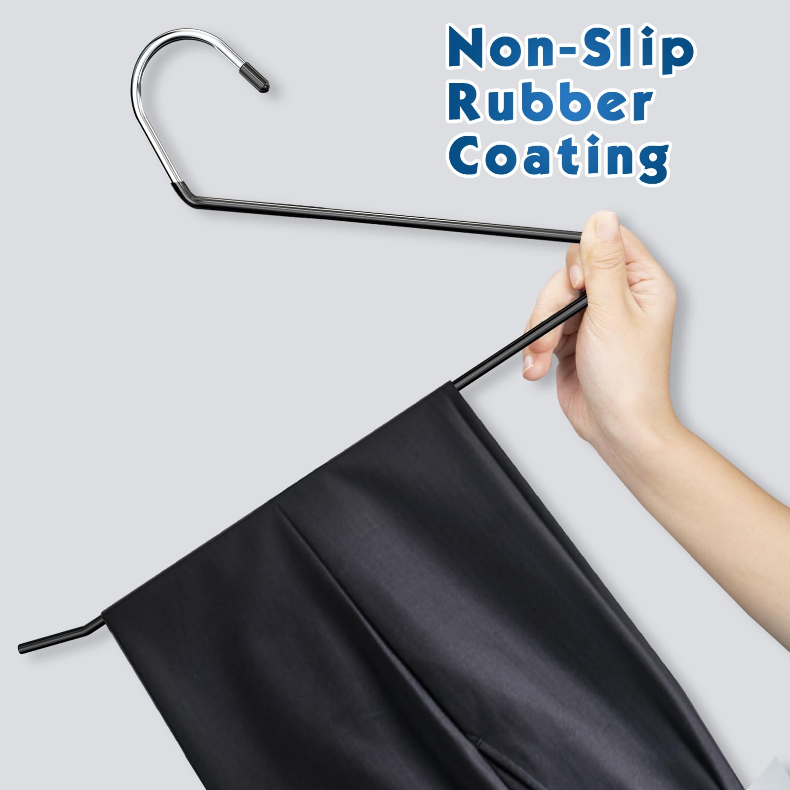 Snapklik.com : 24 Pack Heavy Duty Metal Pants Hangers, Jean Hangers For ...