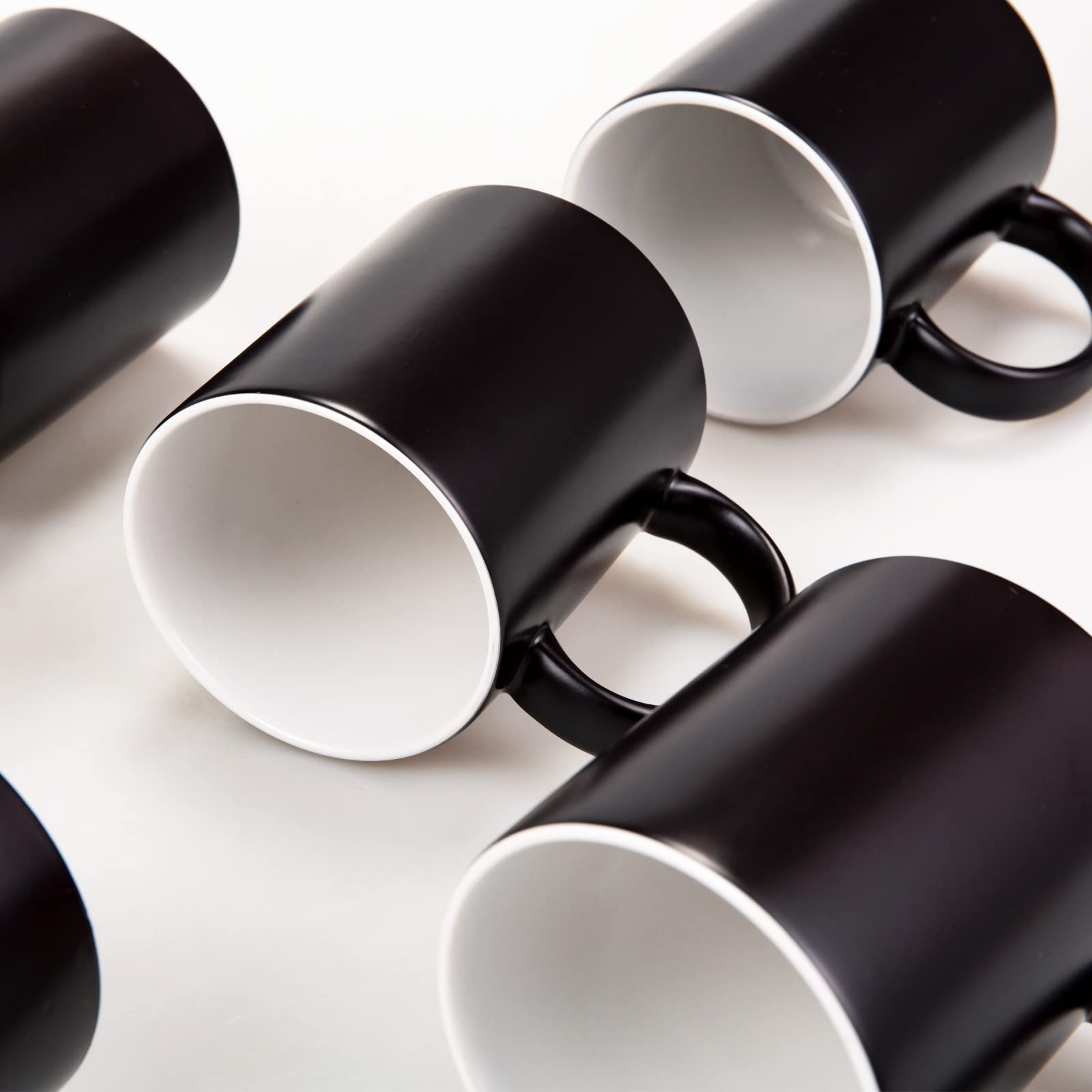Snapklik.com : 11 Ounce Color Changing Ceramic Mugs, Black And White ...