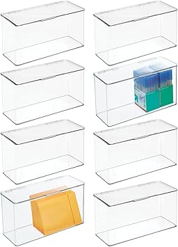 Amazon.com - mDesign Plastic Stackable Storage Organizer Box with ...