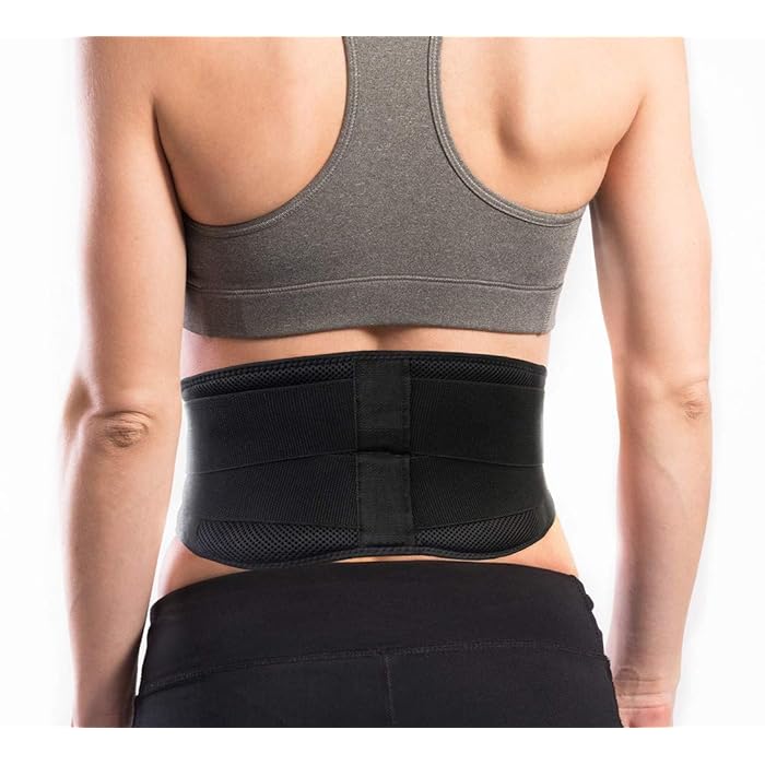 Buy Lightweight Back Brace Slim Fit Under Uniform, Dual Lumbar Pads ...