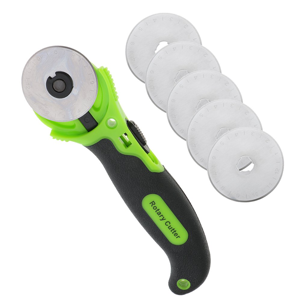 Rare 45mm Steel Rotary Cutter Fabric Cutting with 5 Pieces 45mm Rotary ...