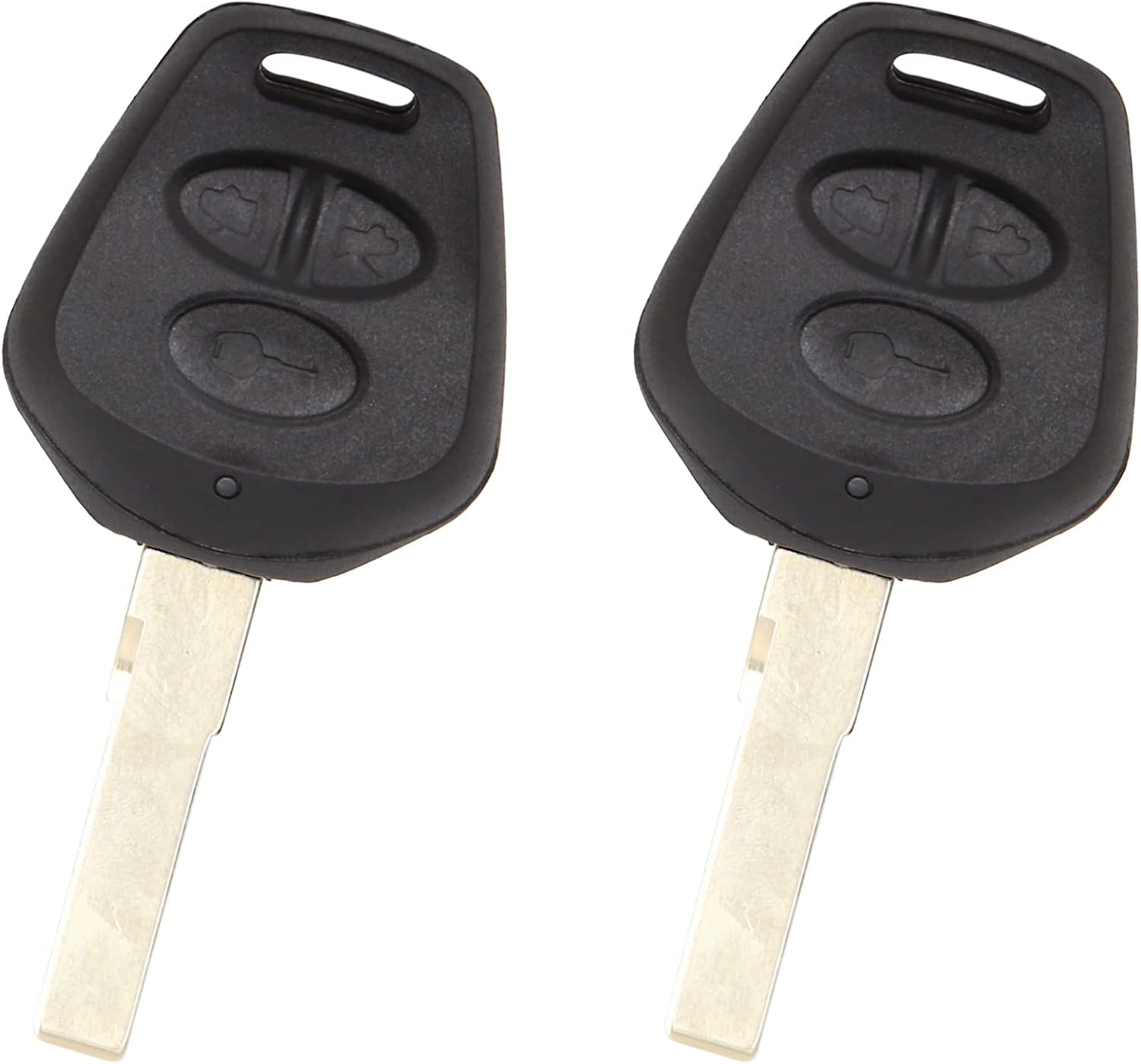 X AUTOHAUX 2pcs 3 Buttons Uncut Insert Key Fob keyless Entry Remote ...