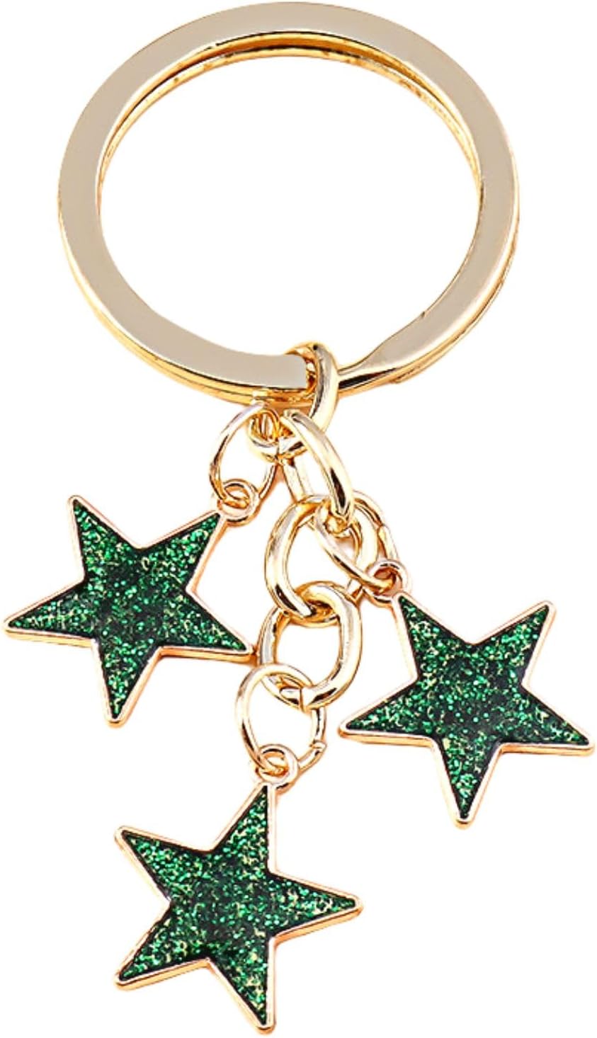 Amazon.com: Meefisher Women's Stars Bag Charms Cute Enameled Keychain ...