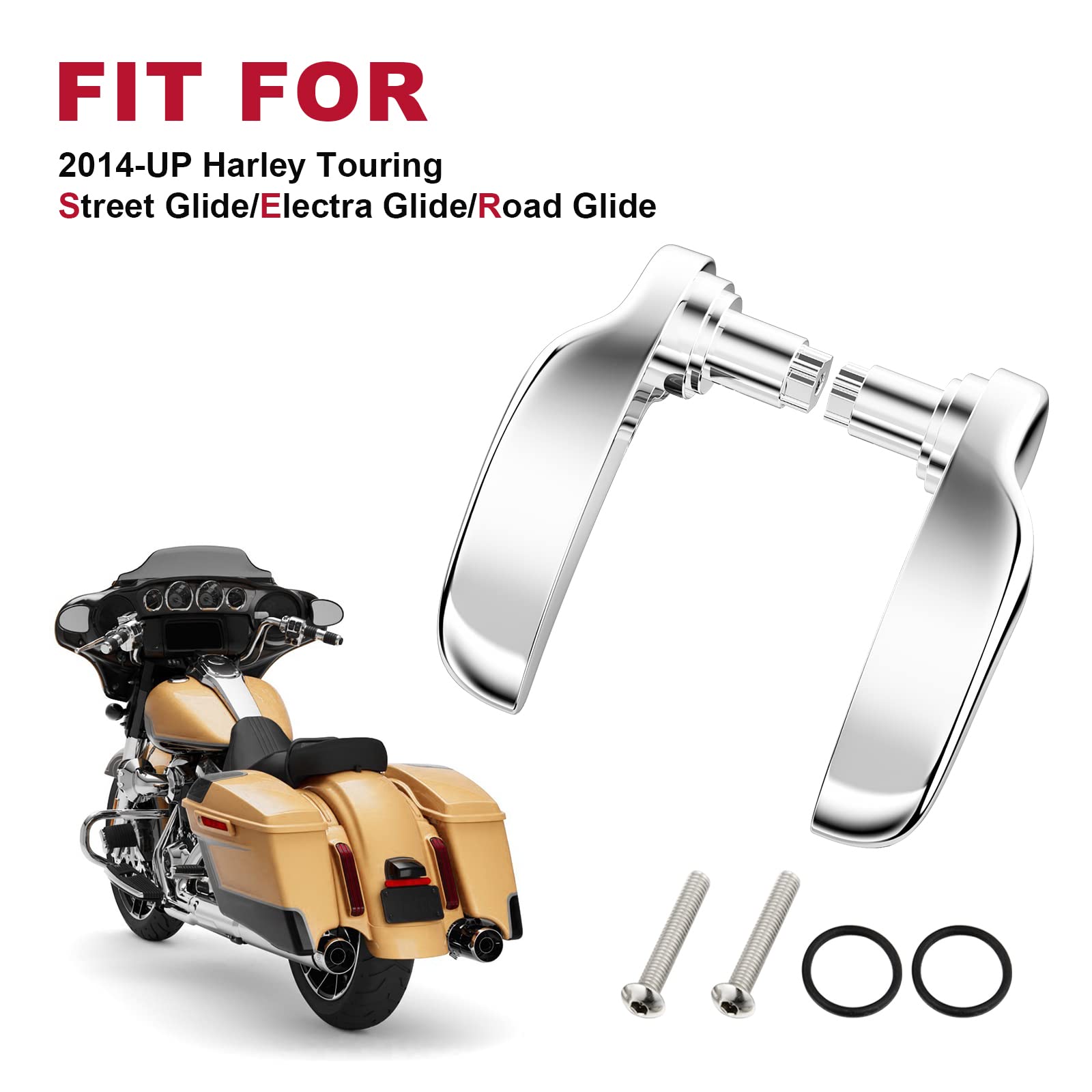 Snapklik.com : Chrome Aluminum Saddlebag Saddle Bag Latch Kit Lid ...